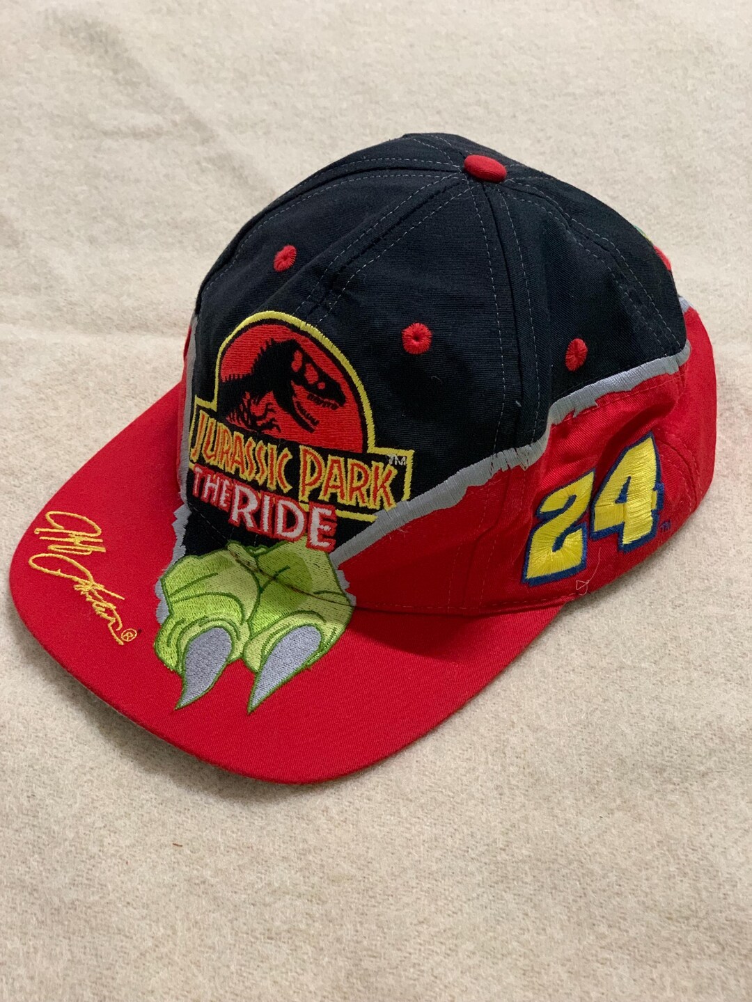 VTG Jeff Gordon 24 Jurassic Park Nascar AOP Sports Snapback Hat ...