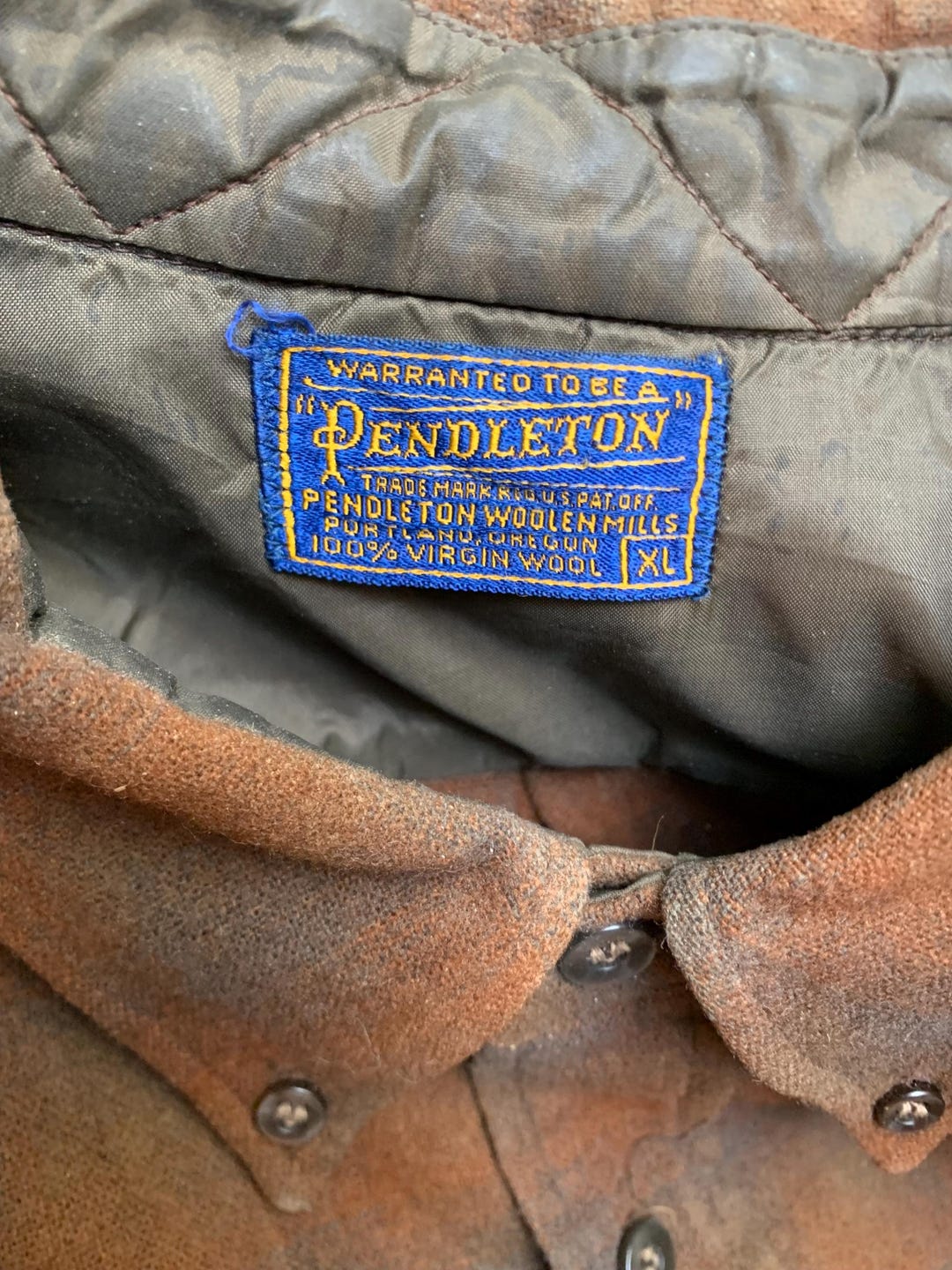 50s Vintage Pendleton Ombre Board Long Sleeve Shirt in Excellent ...