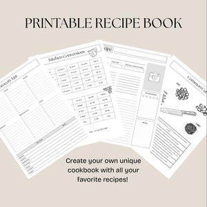 Printable Recipe Book! - Etsy