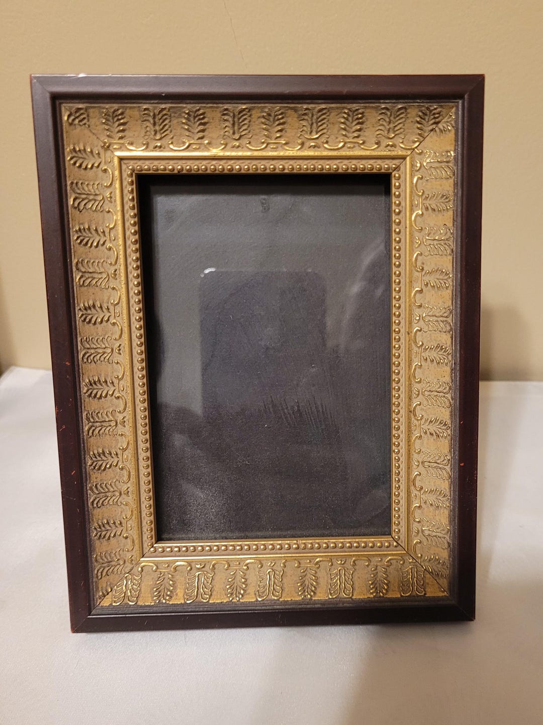 Vintage Empire Style Photo Frame, Gold Gilt Resin Carved Leaf Border - Etsy