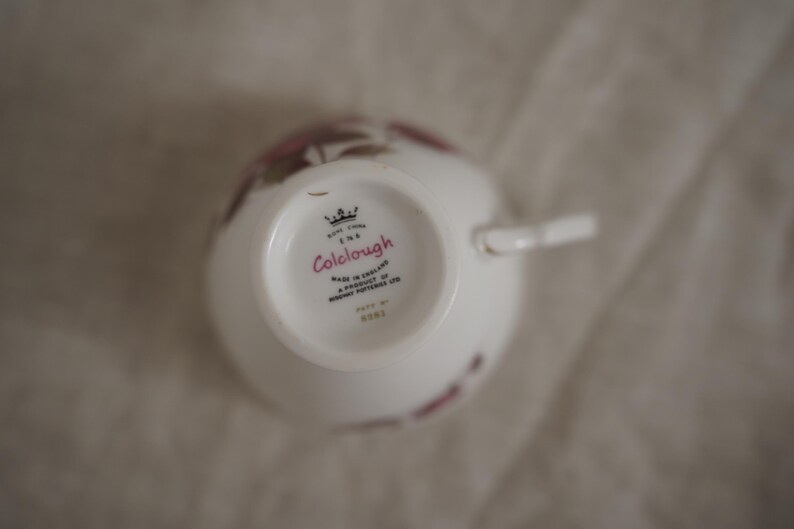 Vintage Colclough Bone China Teacup & Saucer - Made in England, Floral ...