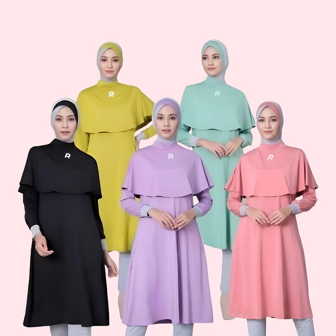 Feminine Modest Muslim Swimwear for Women With Chest Covering Layer ...
