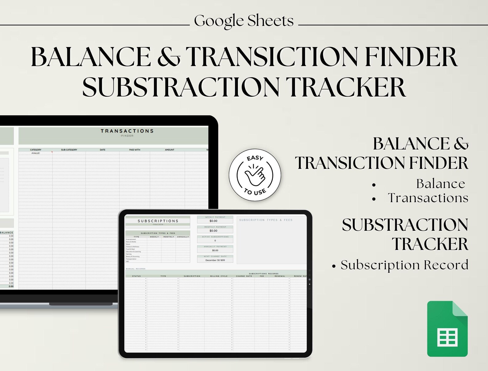 Annual Budget Planner Google Sheets Template | Monthly & Yearly Finance ...