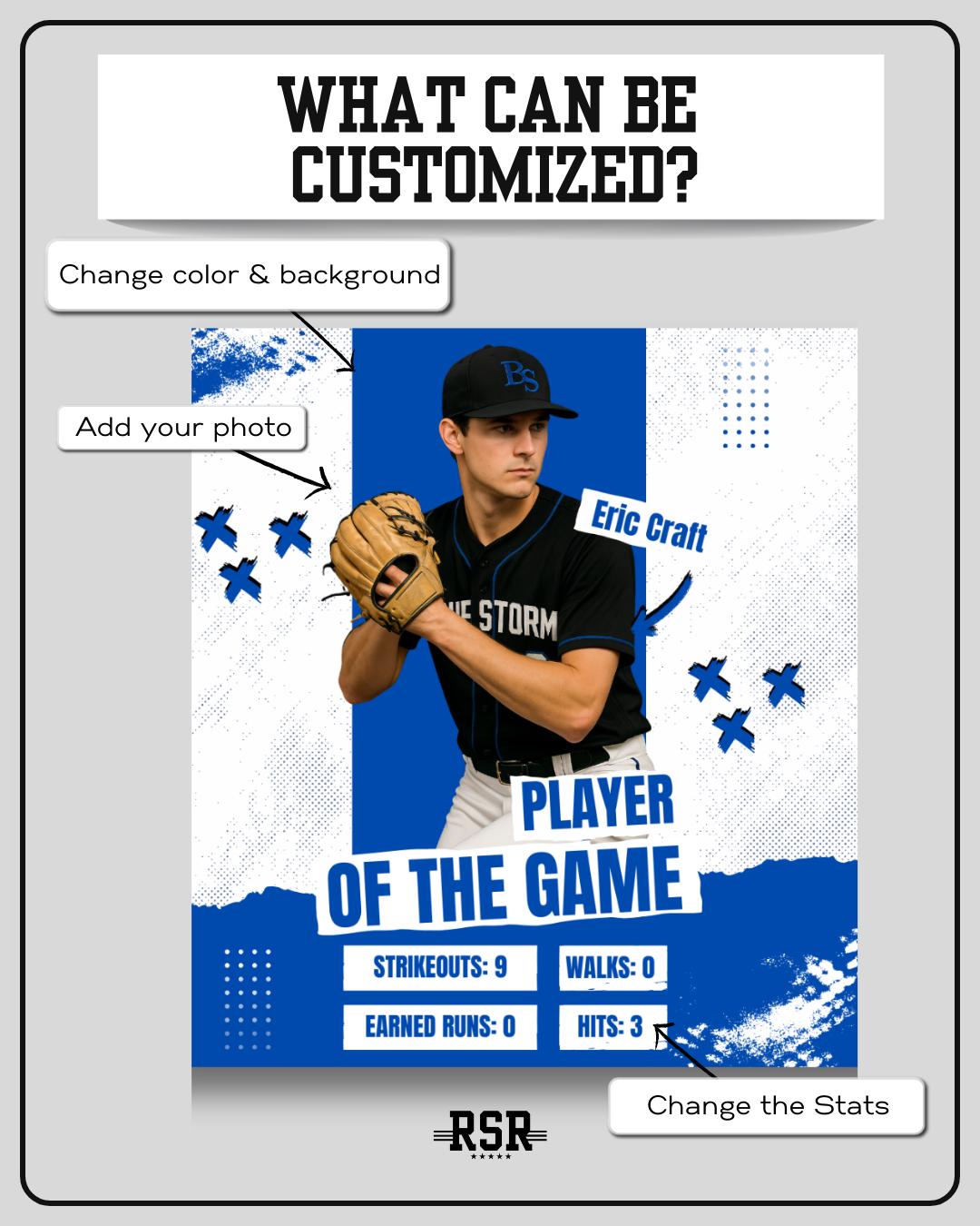 Baseball Social Media Templates | Canva Team Graphics (digital Download ...