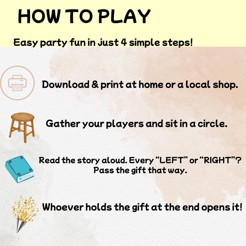 BBQ Left Right Game Printable • Funny Summer Party Game • Family ...
