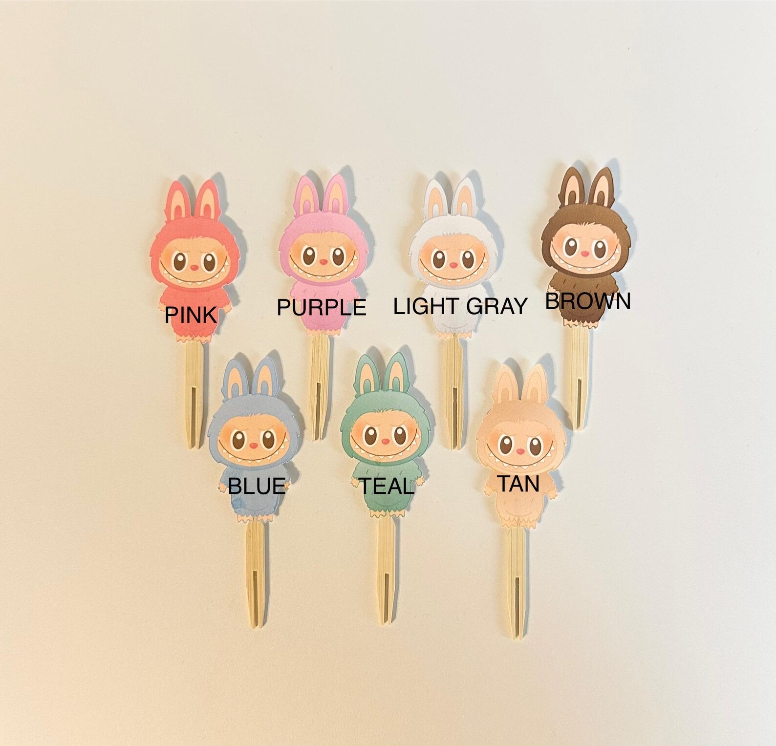 Labubu Cupcake Toppers - Etsy