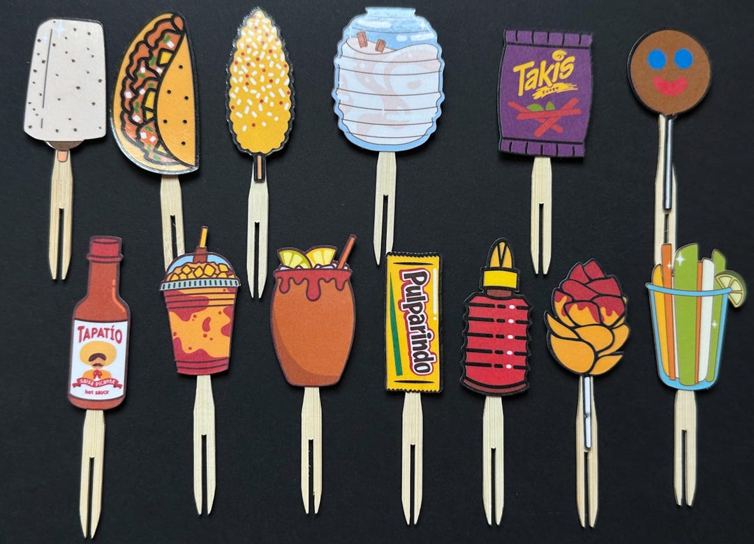 Mexican Fiesta Cupcake Toppers | 12 Toppers - Etsy