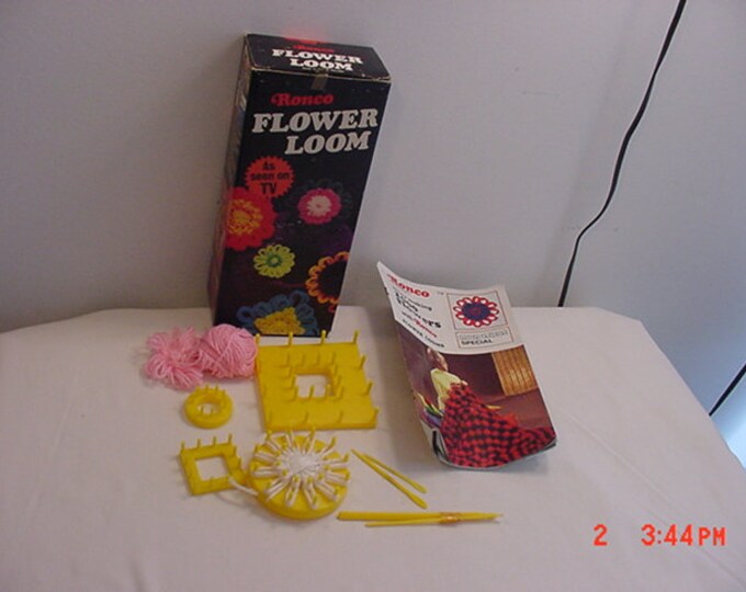Vintage Ronco Flower Loom With Instructions in Original Box 18 - 1171 ...