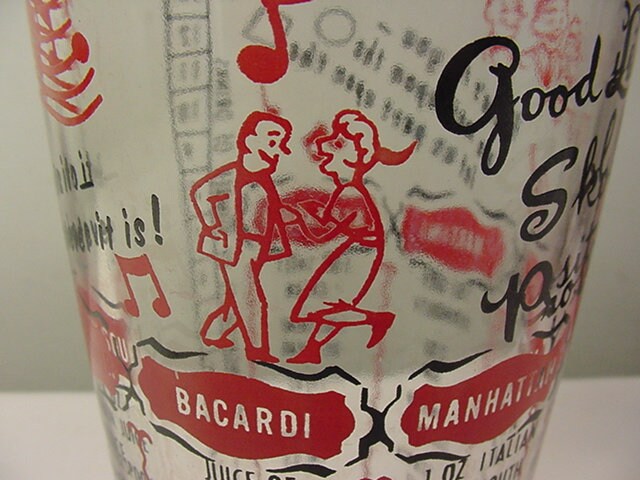 Vintage Good Luck Barware Mixing Glass With Cocktail Mixing | Etsy