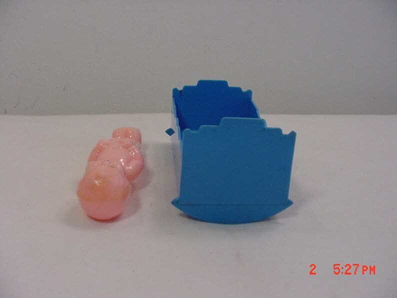 Vintage Best Plastic Baby Doll and Rocking Crib 18 1281 - Etsy