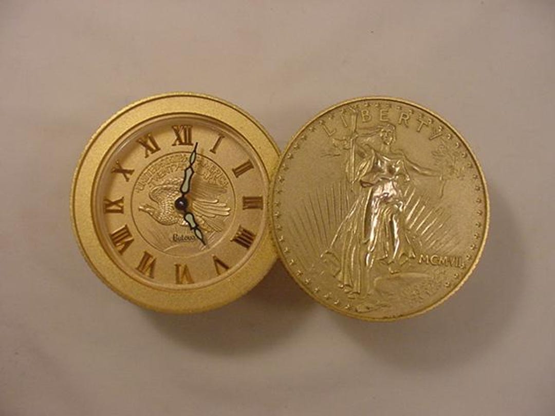 Vintage Bulova Lady Liberty Stack Clock With Alarm - Tested & Works 25 ...
