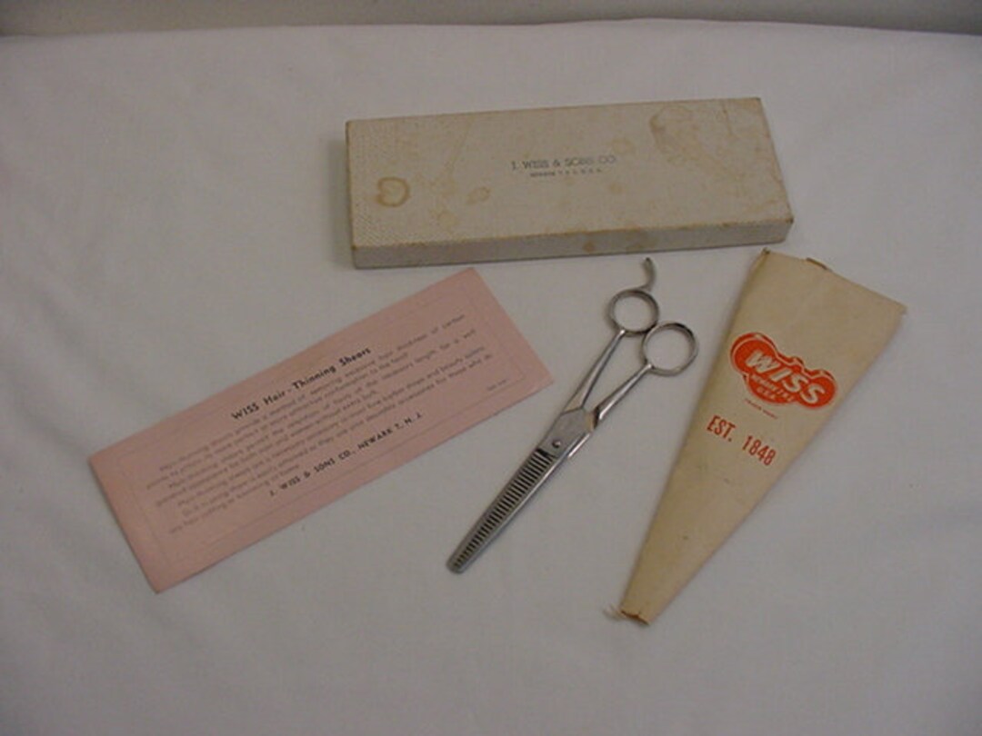 Vintage Wiss Hair Thinning Scissors in Original Box 20 - 286 - Etsy
