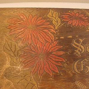 Vintage Christmas Seasons Greetings Wood Pyrography Flemish Art Box 23 ...