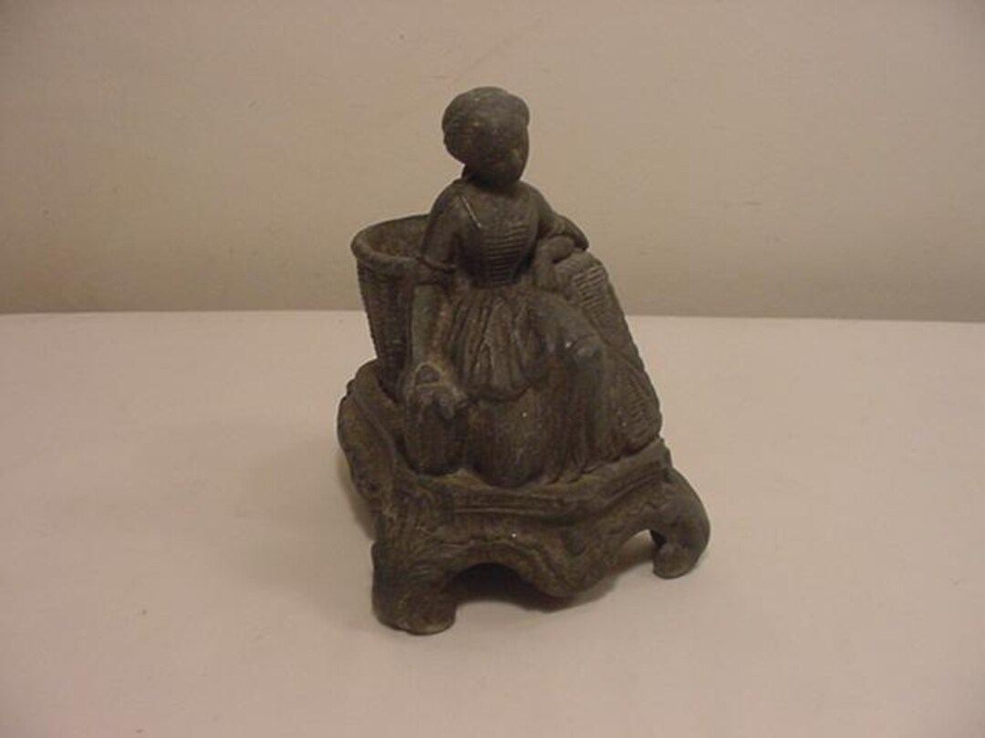 Antique Circa Early 1900's Pyrogen Metal Match Stick Holder & Strikers ...