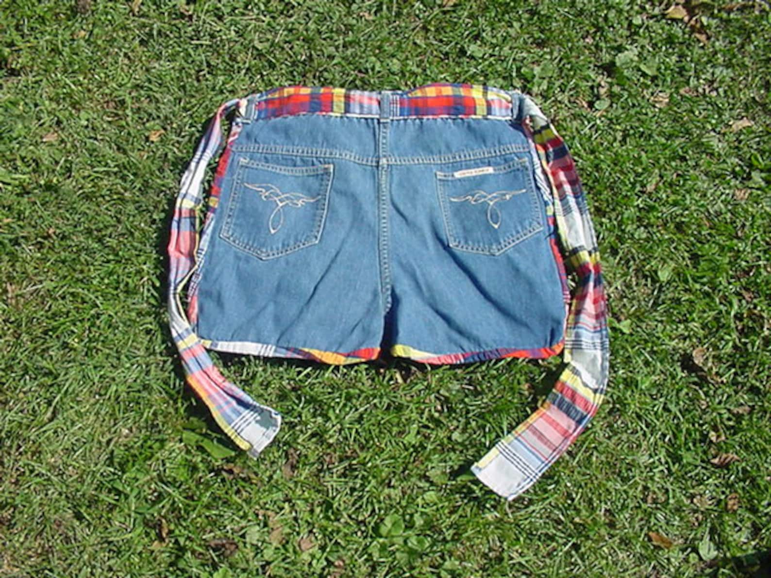 Vintage Hand Made Cactus Flower Blue Jeans Apron 19 - 964 - Etsy