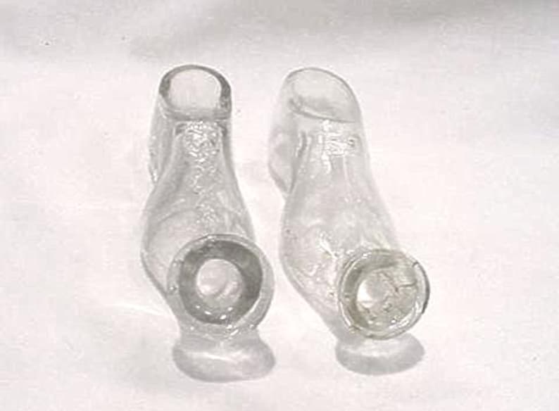 6 - Figural - Pressed - Glass - Shoe / Boot - Perfume / Cologne Bottles ...