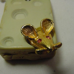 Vintage Mouse in A Swiss Cheese Block Key Chain 19 - 264 - Etsy
