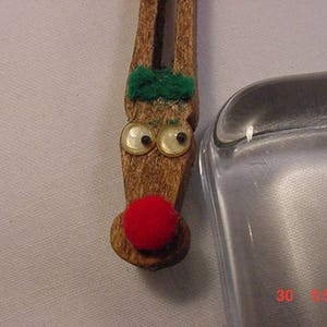 Vintage Mini Wood Clothes Pin Rudolph the Red Nosed Reindeer Christmas ...