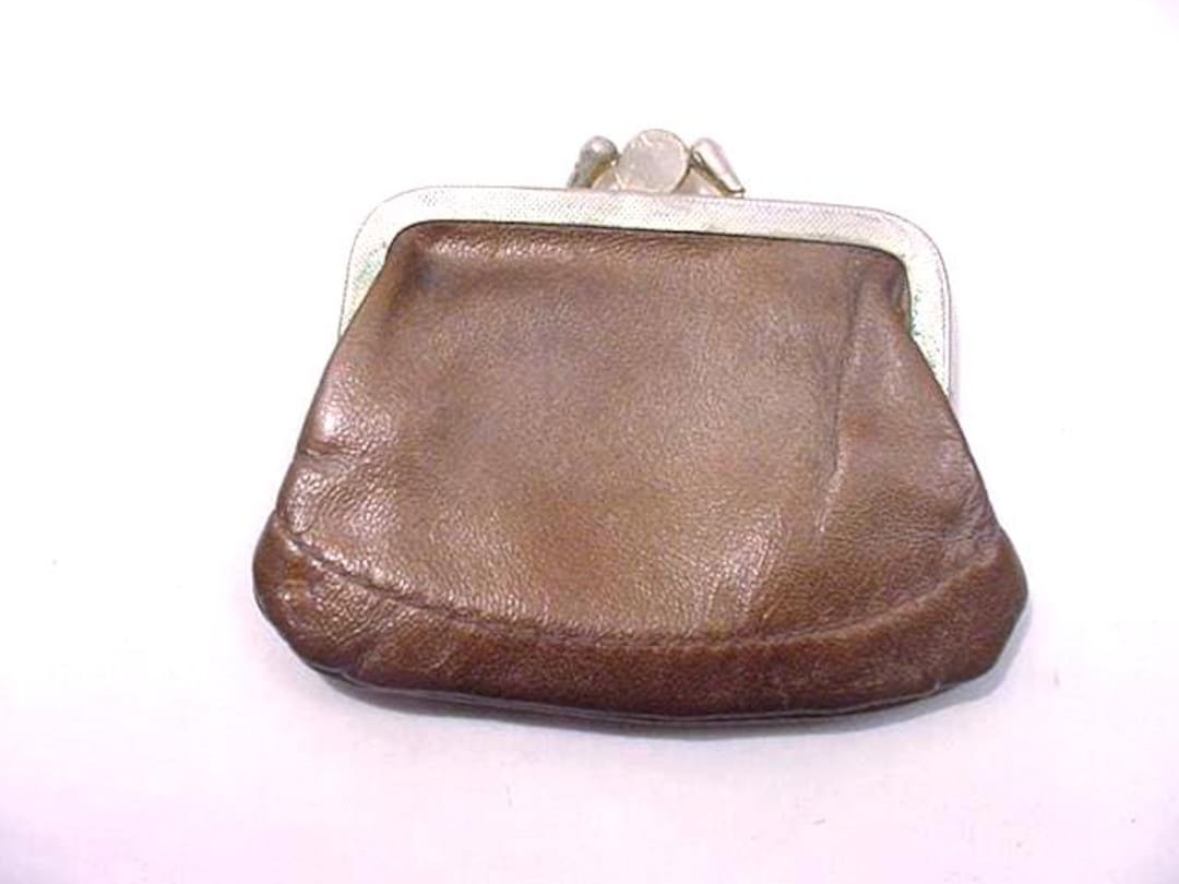 Vintage Leather 2 Section Coin Purse 25 - 386 - Etsy