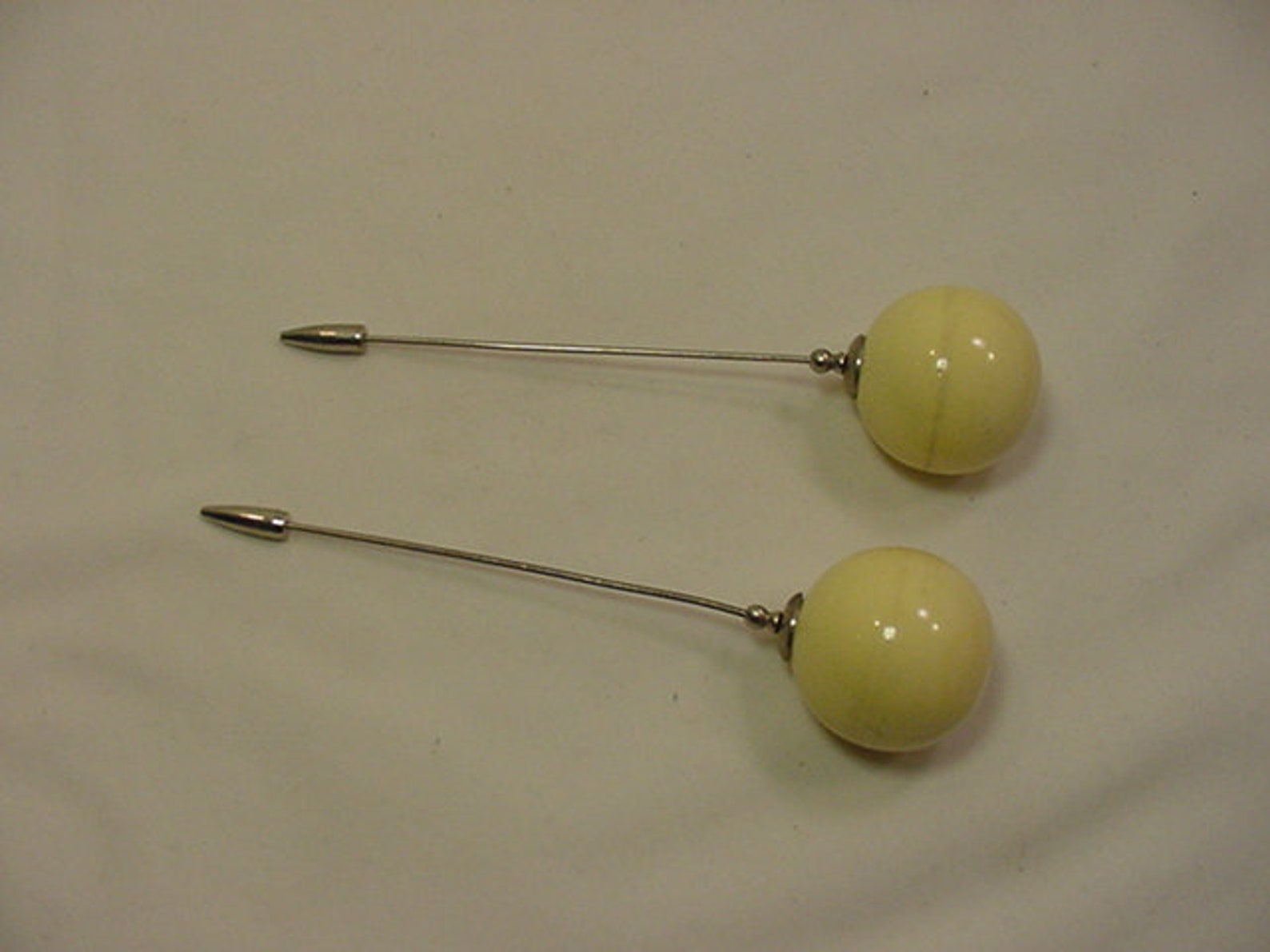 Vintage Set of Two Large Ball Orb Sphere End Hat Pins 19 - Etsy