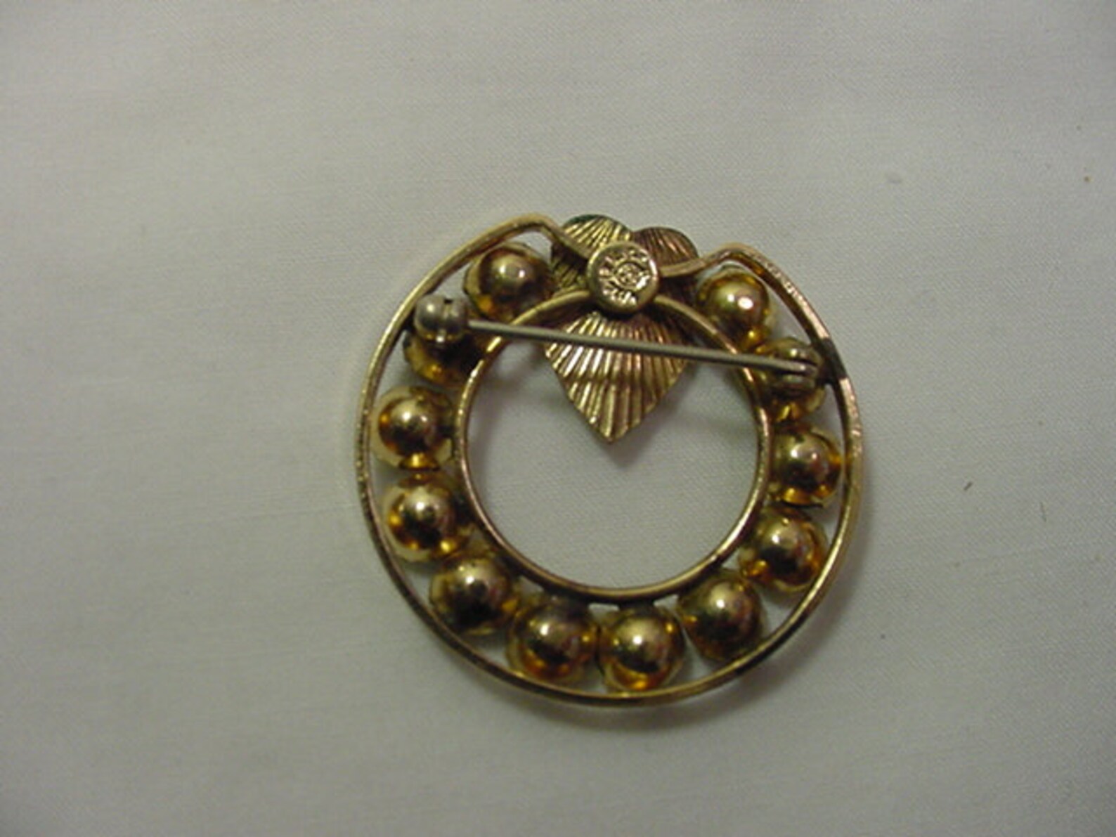 Vintage Gold Filled Multi-Colored Rhinestone Circle Brooch | Etsy