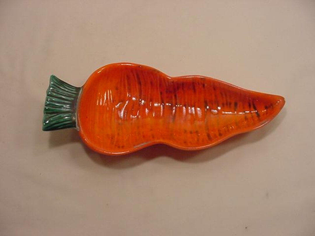 Vintage Mid Century Ceramic Carrot Dish 25 71 - Etsy