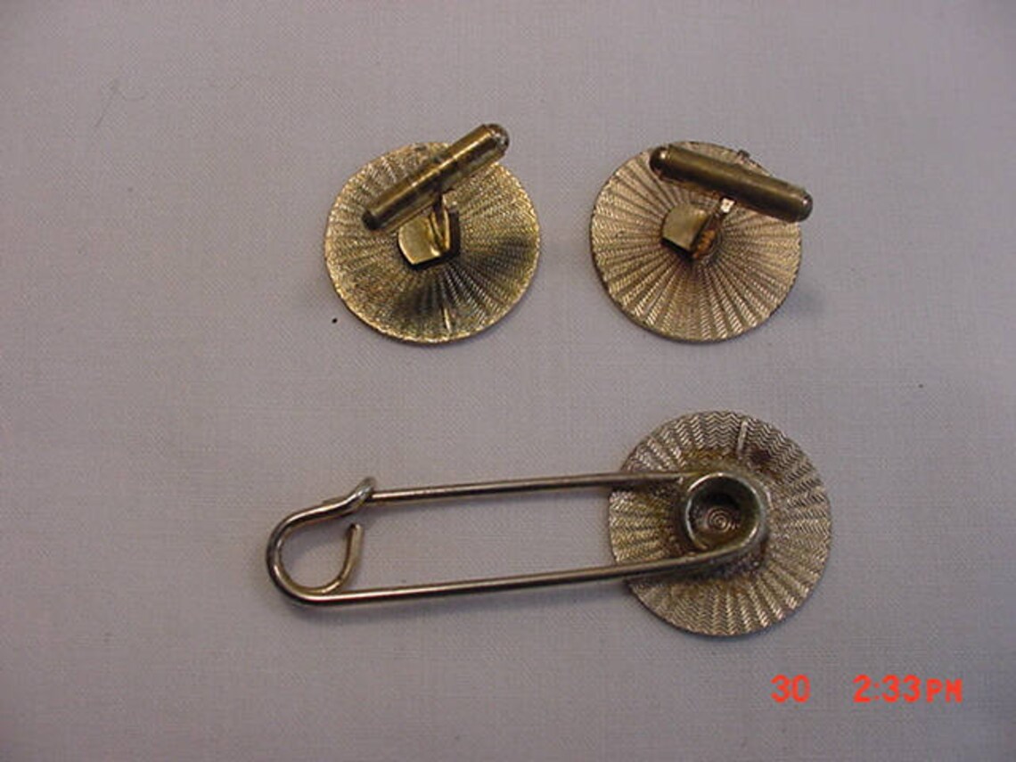 Vintage Big Wheel Bicycle Cuff Link & Tie Safety Pin Set 17 - Etsy