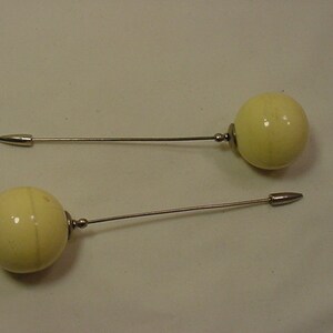 Vintage Set of Two Large Ball Orb Sphere End Hat Pins 19 206 - Etsy