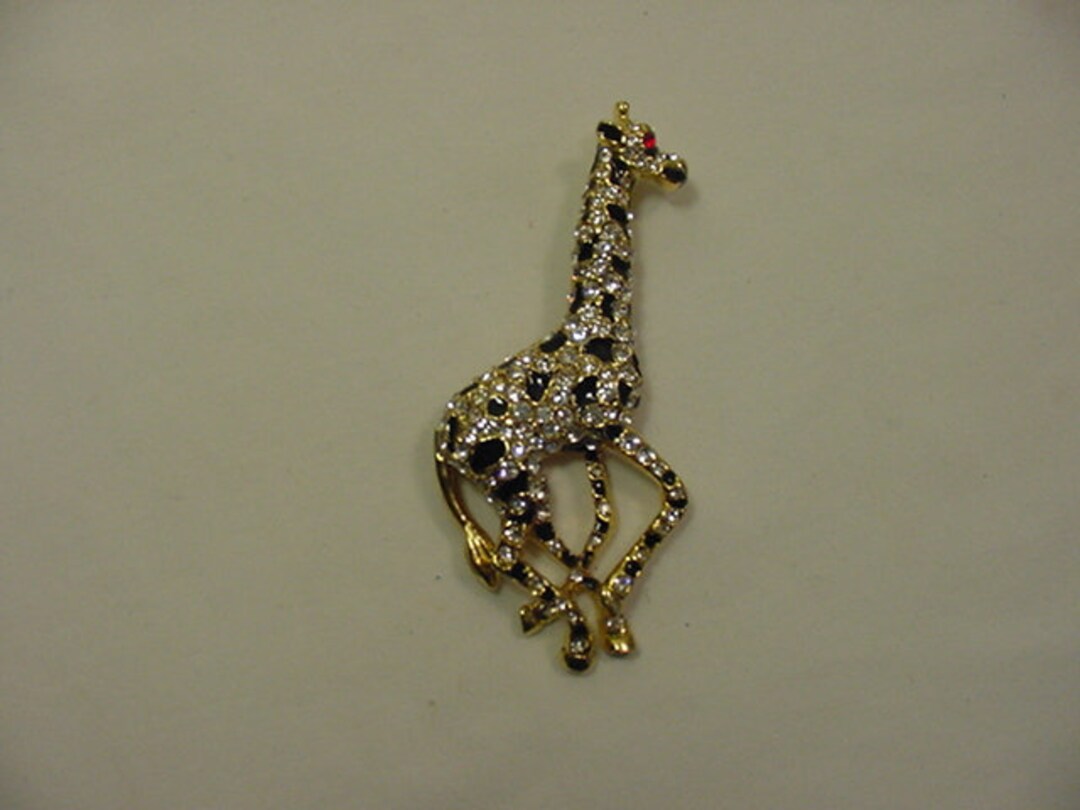 Vintage Giraffe Rhinestone Brooch 22 - 58 - Etsy