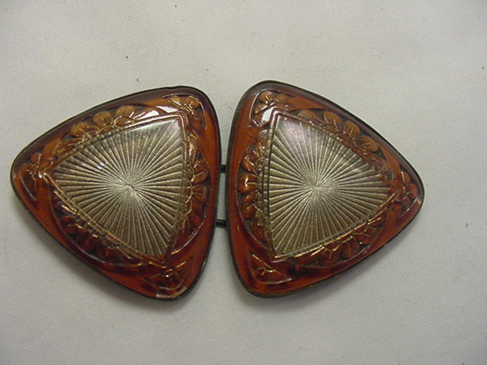 Vintage Two Piece Plastic on Metal Dress Buckle 19 - 497 - Etsy