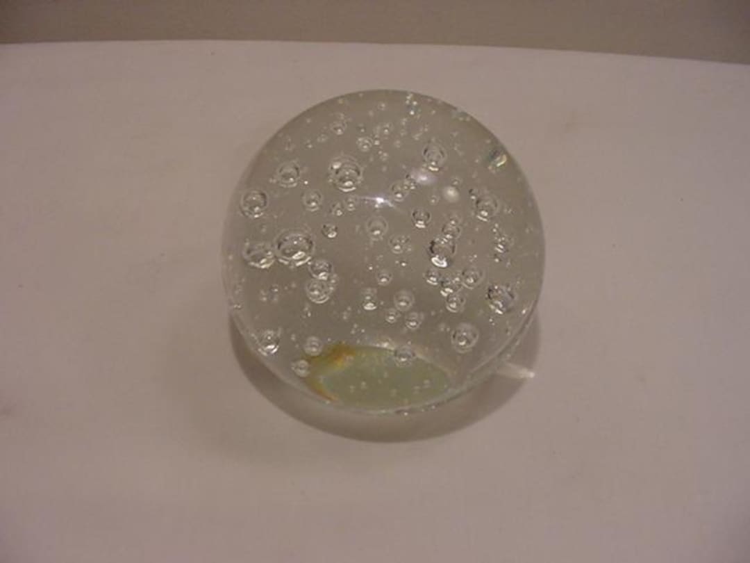 Vintage Large Glass Bubble Paperweight 25 - 191 - Etsy