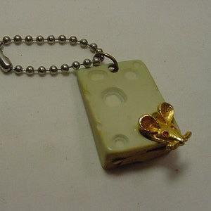 Vintage Mouse in A Swiss Cheese Block Key Chain 19 - 264 - Etsy