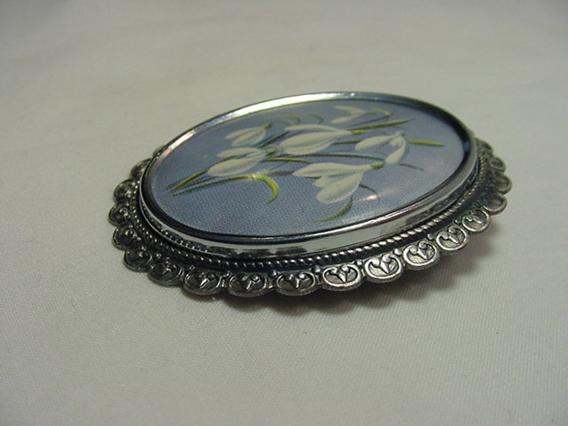 Vintage TLM Made in England Flower Brooch 18 1771 - Etsy