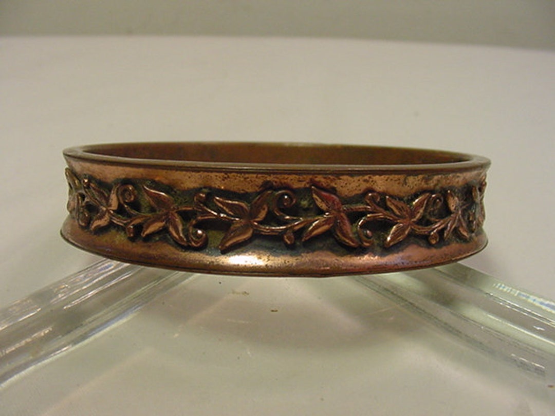 Vintage Copper Colored Bangle Bracelet 20 - 8 - Etsy