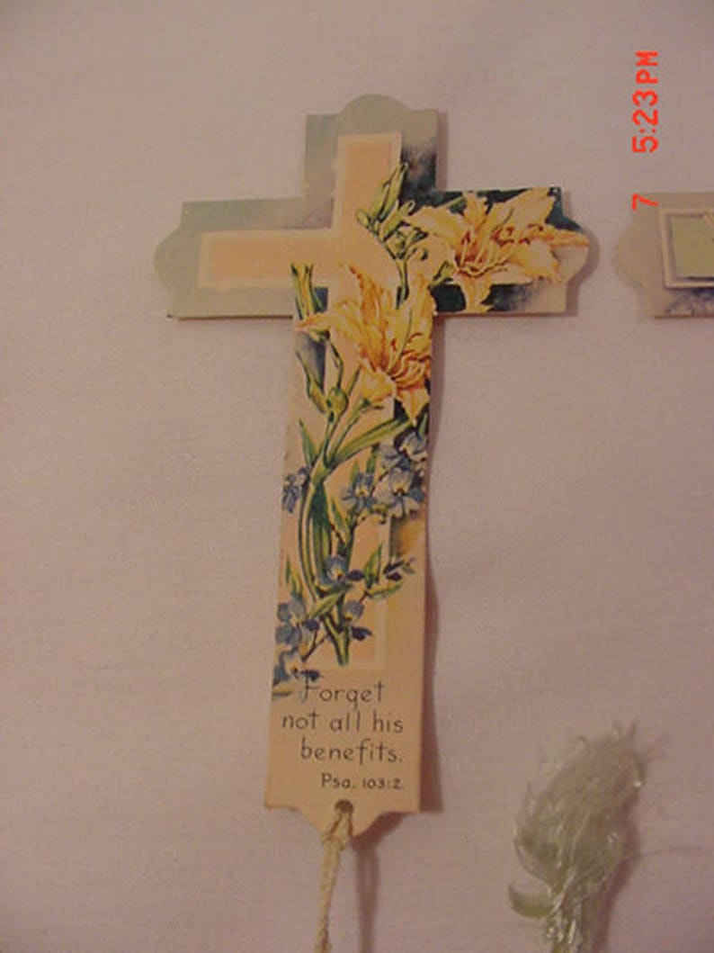 3 Antique Religious Cross Paper Book Marks 18 51 | Etsy