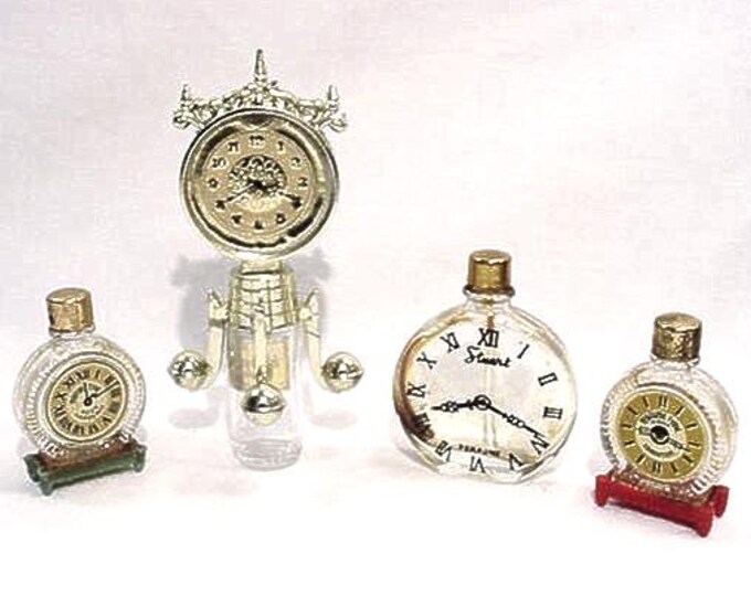 4 Vintage Mid Century - Figural - Clock - Perfume - Bottles 26 - 24 - Etsy