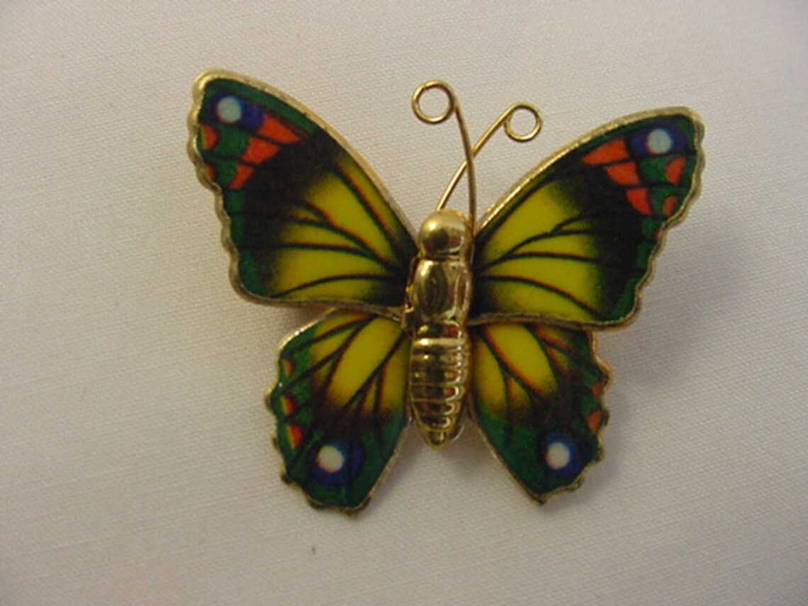 Vintage Ronte of Beverly Hills Gold Tone Butterfly Brooch in | Etsy