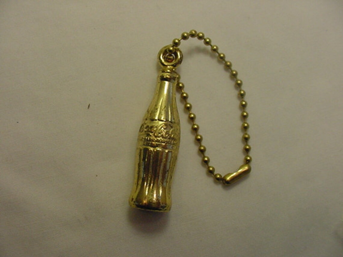 Vintage Coca Cola Gold Tone Key Chain 19 467 - Etsy