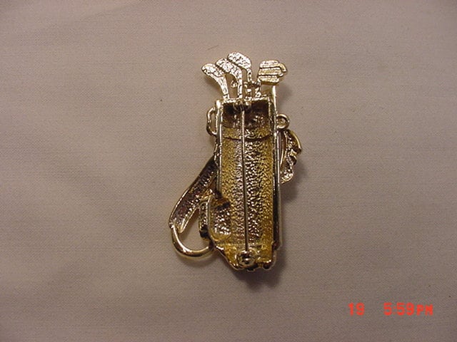 Vintage Rhinestone Accented Golf Bag & Clubs Brooch 18 740 | Etsy