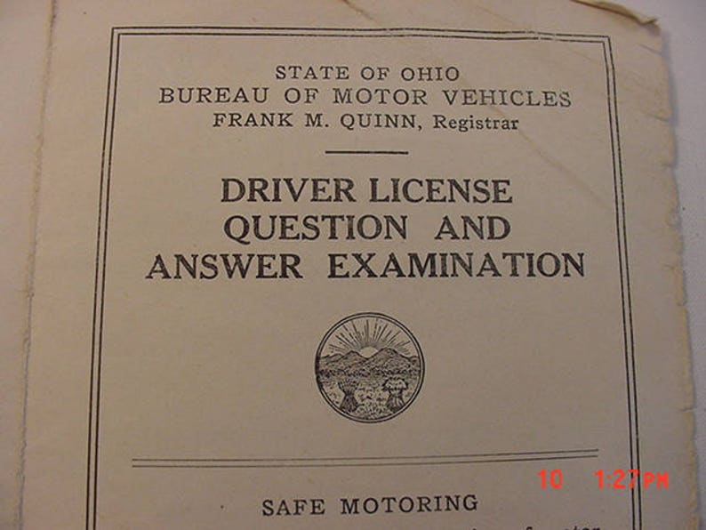 Vintage 1950 Ohio Driver's Manuel 17 968 - Etsy