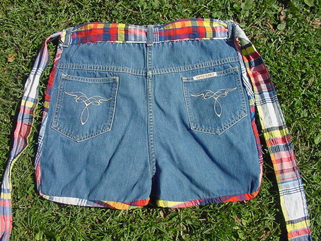 Vintage Hand Made Cactus Flower Blue Jeans Apron 19 - 964 - Etsy