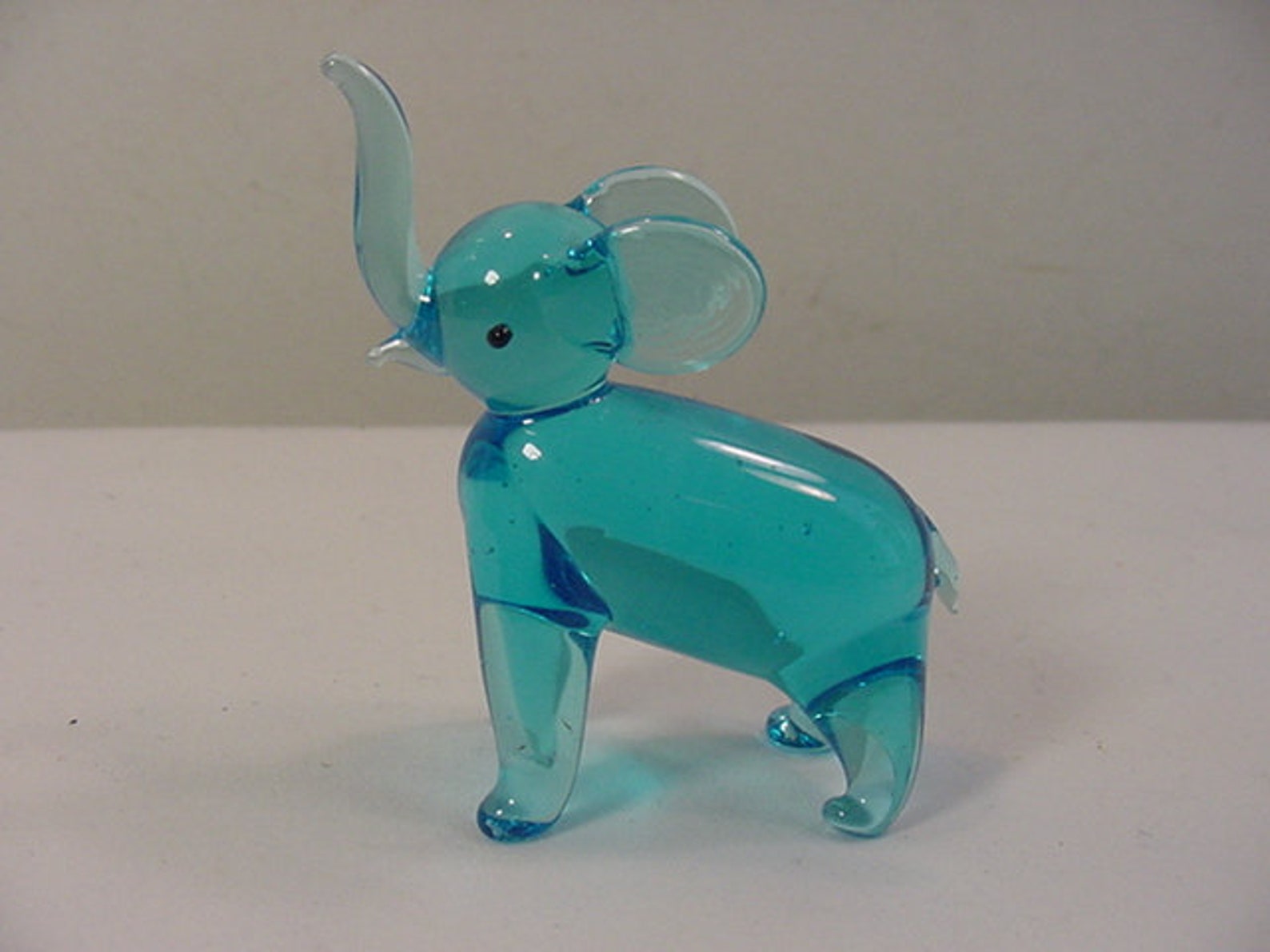 Set of 4 Vintage Art Glass Blue Elephants 19 1195 | Etsy