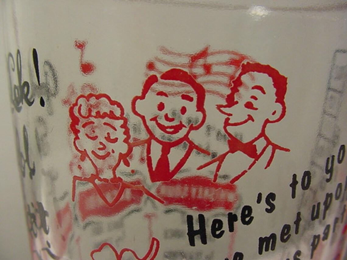 Vintage Good Luck Barware Mixing Glass With Cocktail Mixing - Etsy