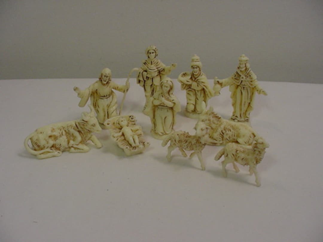 Vintage Plastic Nativity Scene Figurine Christmas Decorations 20 383 - Etsy