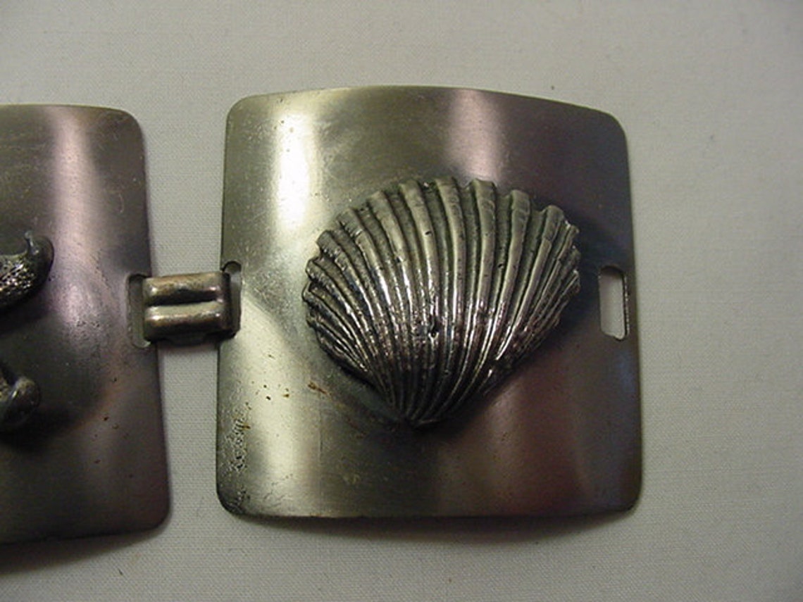 Vintage Metal Bracelet With Sea Shell & Star Fish Designs 19 - Etsy
