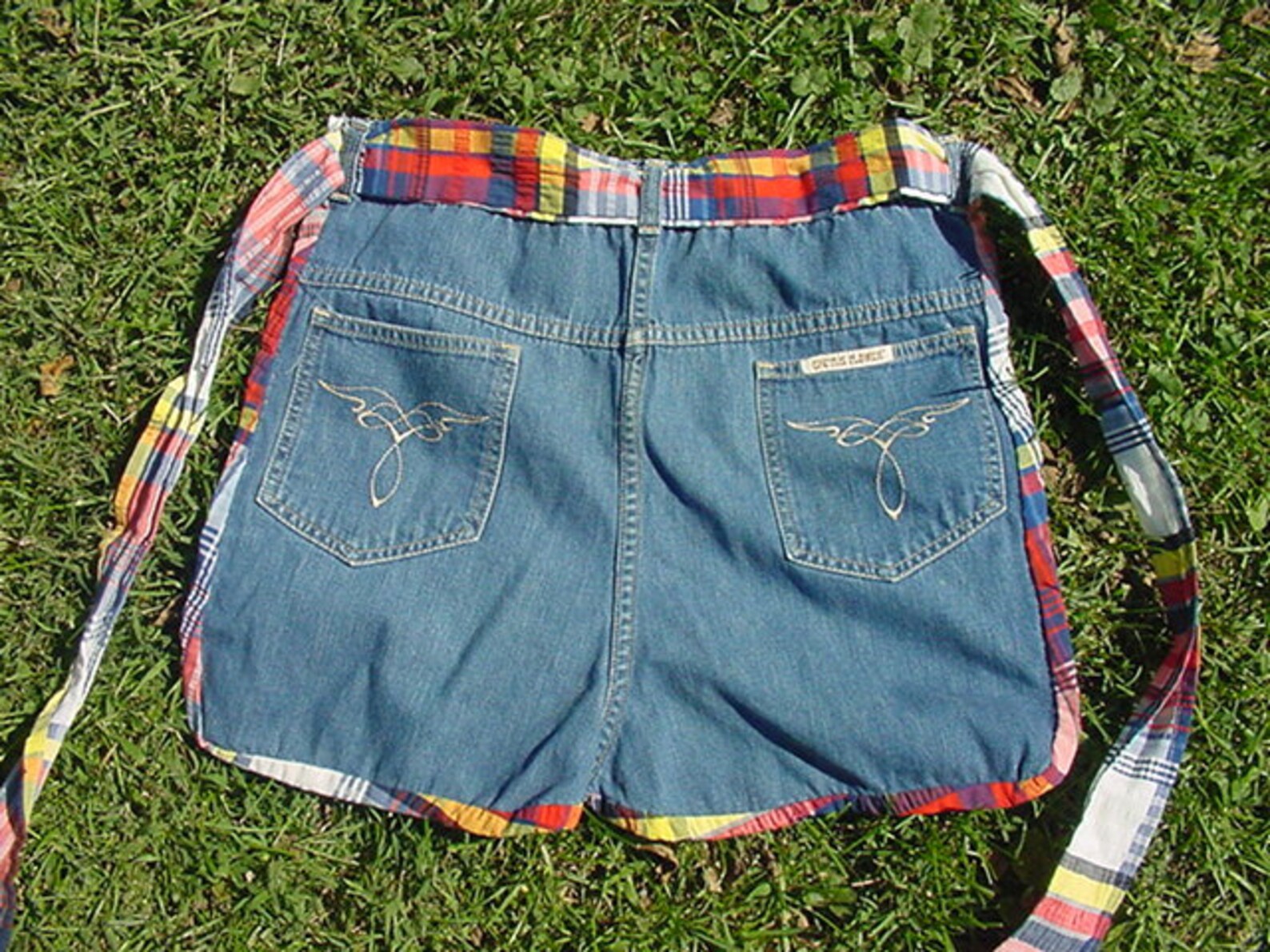 Vintage Hand Made Cactus Flower Blue Jeans Apron 19 - 964 - Etsy
