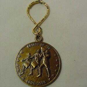Vintage United States of America Bicentennial Key Chain Spirit of 76 19 ...