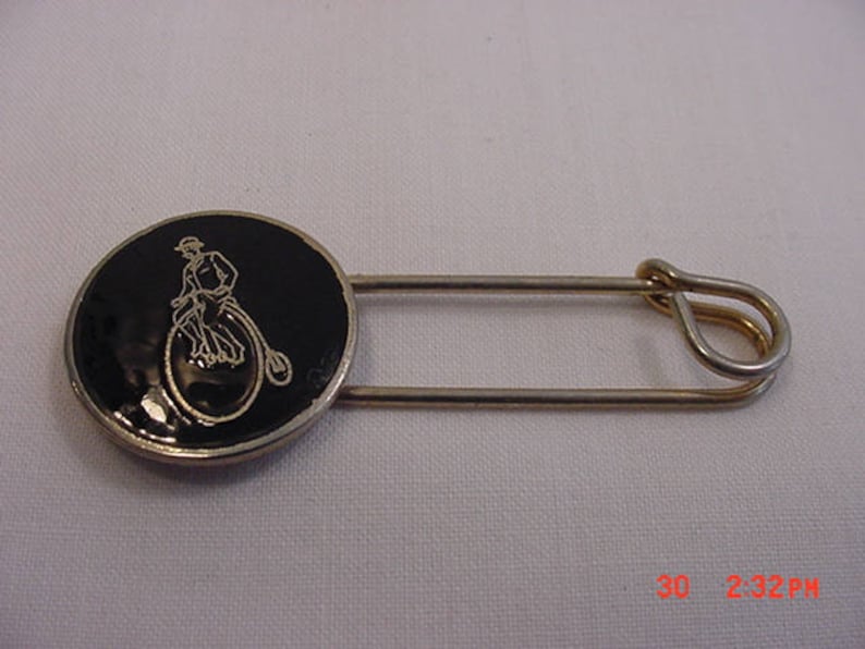 Vintage Big Wheel Bicycle Cuff Link & Tie Safety Pin Set 17 - Etsy