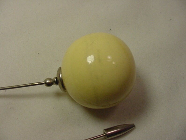 Vintage Set of Two Large Ball Orb Sphere End Hat Pins 19 - Etsy