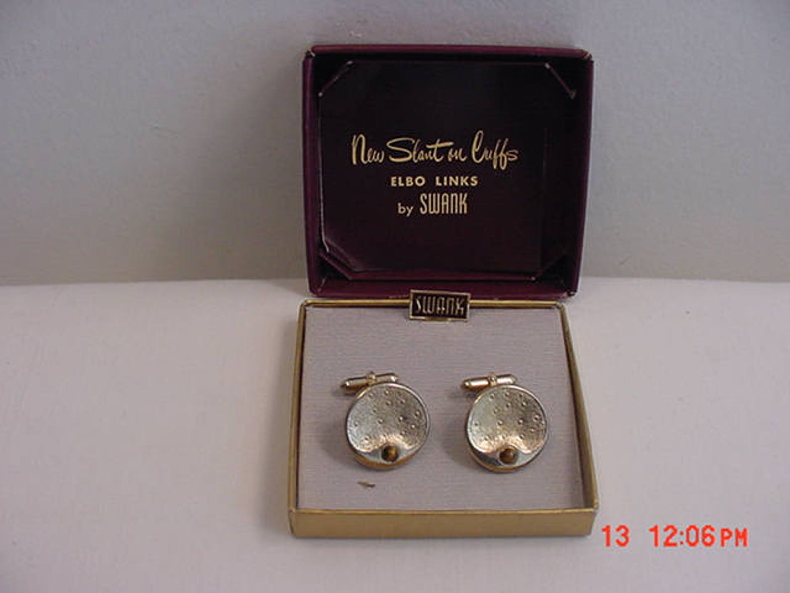 Vintage Swank New Slant on Cuff Links Set in Original Gift Box - Etsy